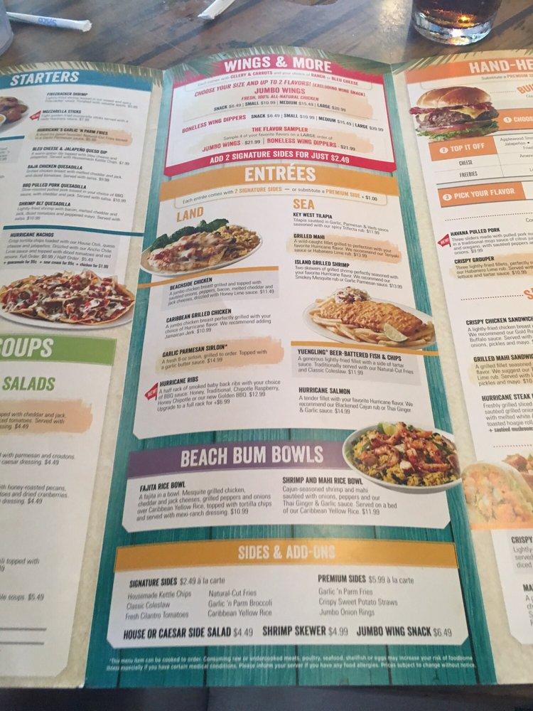 Menu at Hurricane Grill & Wings-Fort Pierce restaurant, Fort Pierce ...