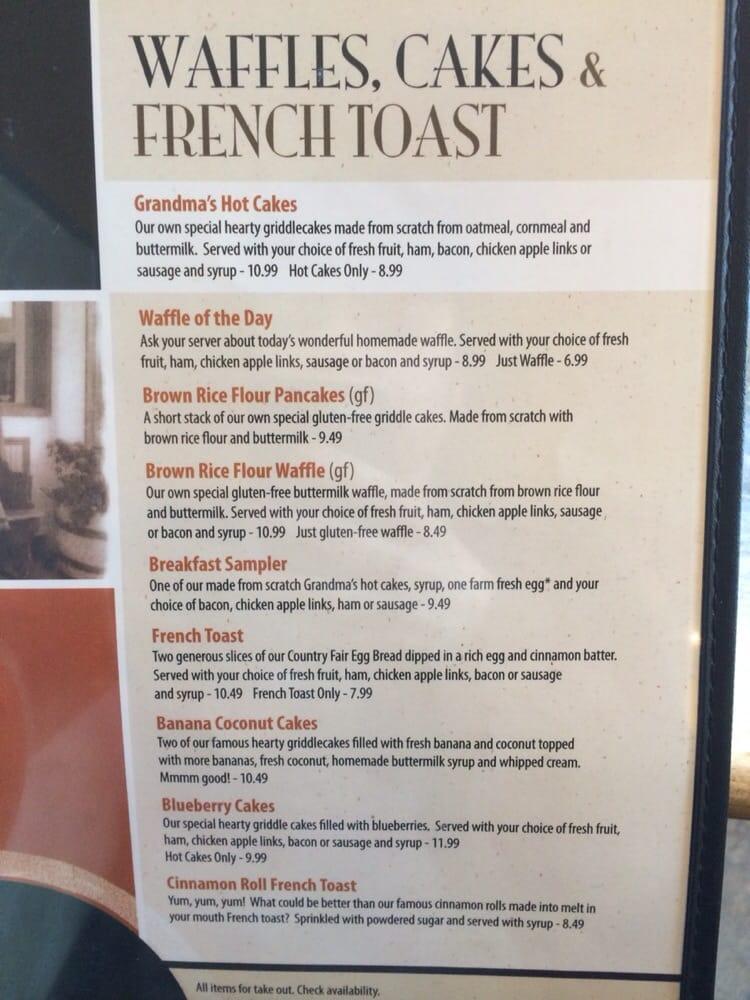 Menu at Calico Cupboard Old Town Cafe, La Conner