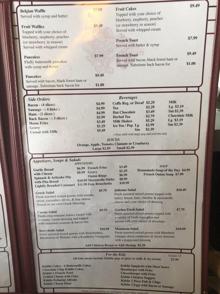 Menu at Demetre's Family Eatery restaurant, Stratford