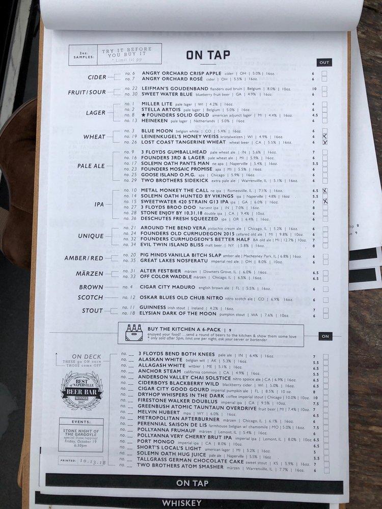 Menu at Empire Burgers + Brew pub & bar, Naperville