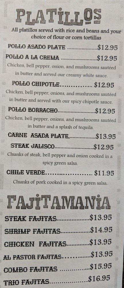 Menu at TACOMANIA STREET TACOS Y MAS restaurant, Merlin