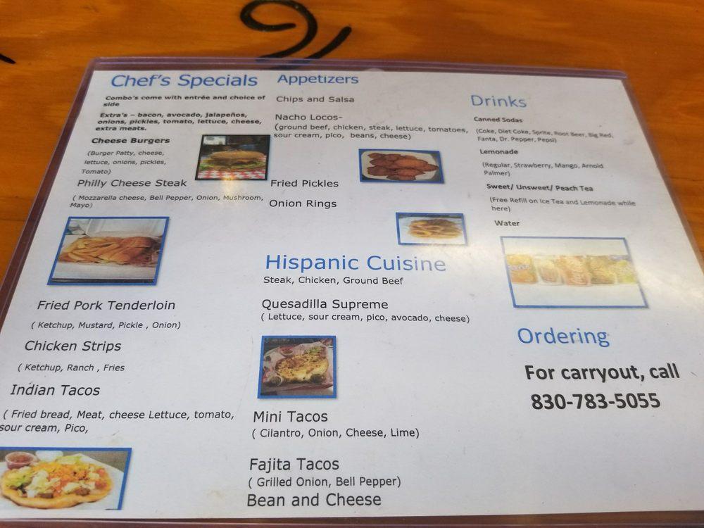 Menu at The Cooling Station restaurant, Poteet