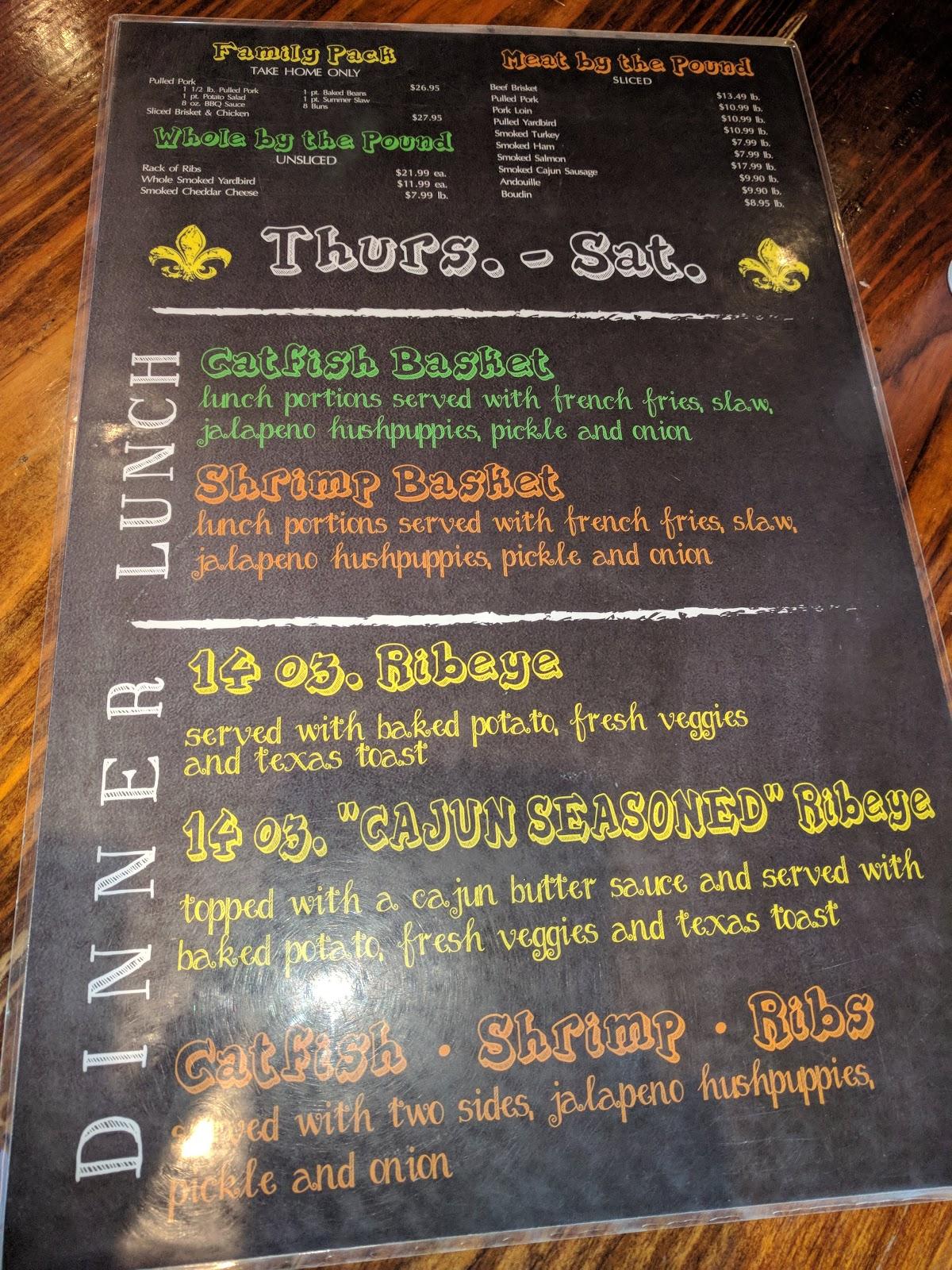 Menu at Almost Famous Smokehouse & Grill BBQ, Conway