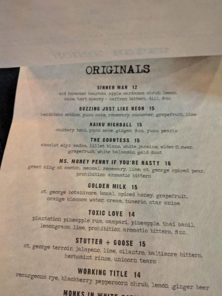 Menu at The James Room pub & bar, Atlanta, 661 Auburn Ave NE STE 280