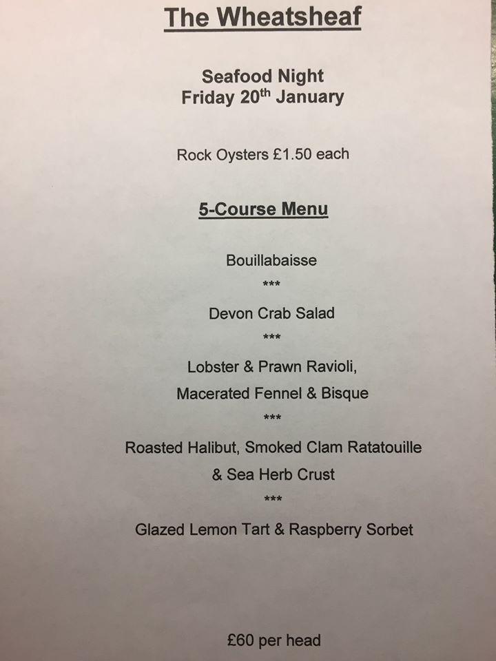 Menu at The Wheatsheaf pub & bar, West Malling