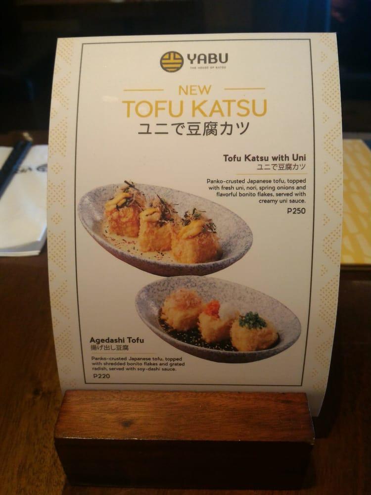 Menu at Yabu: House of Katsu restaurant, Makati, Glorietta 5