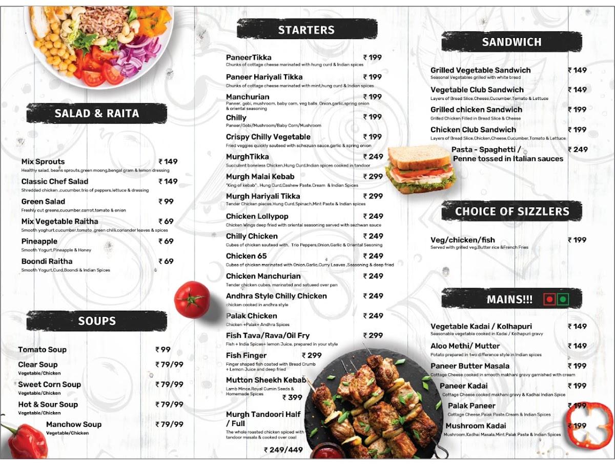 Menu at Blue Iris Destination Resort Dharwad, India