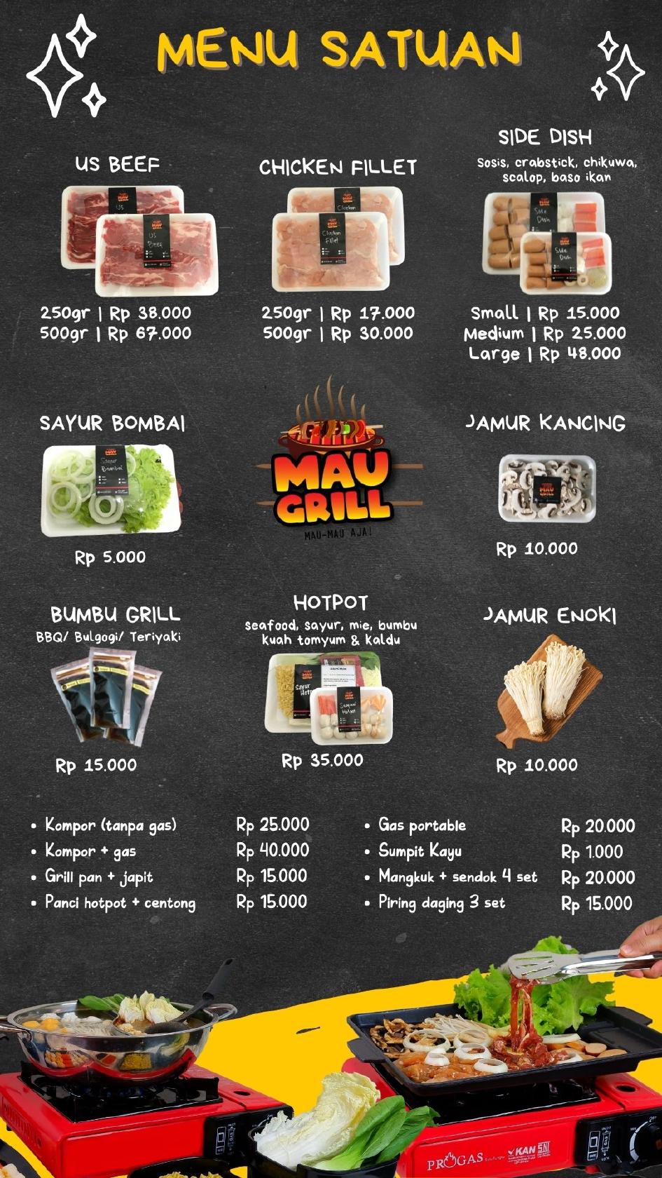 Menu at Mau Grill (Home service grill) pub & bar, Batu