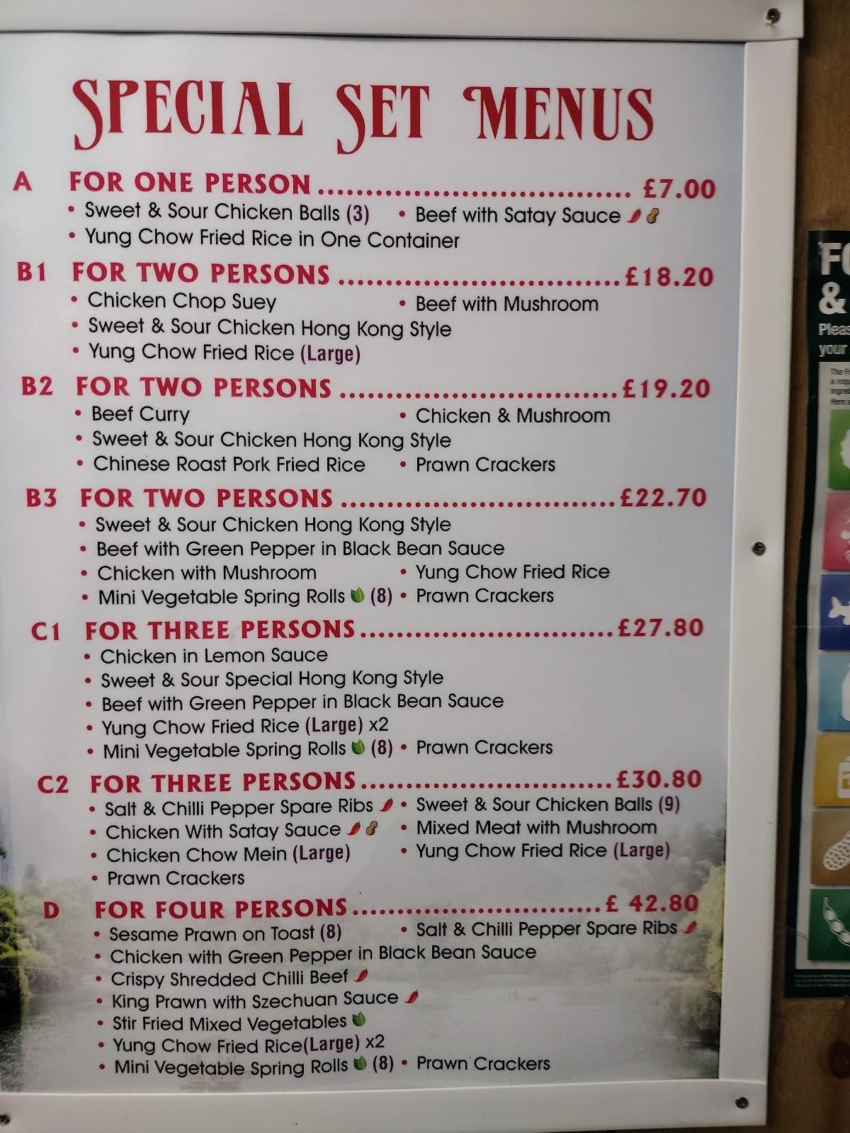 Menu at Kwai Lam Chinese Take Away fast food, Howden