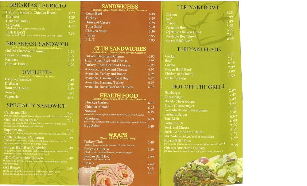 Menu at Olive Grill restaurant, Ontario, 302 S Milliken Ave # C