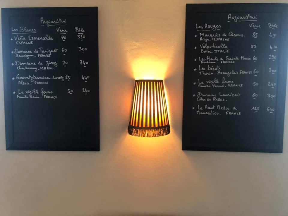 Menu at Restaurant Cosmopolitan, Rabat