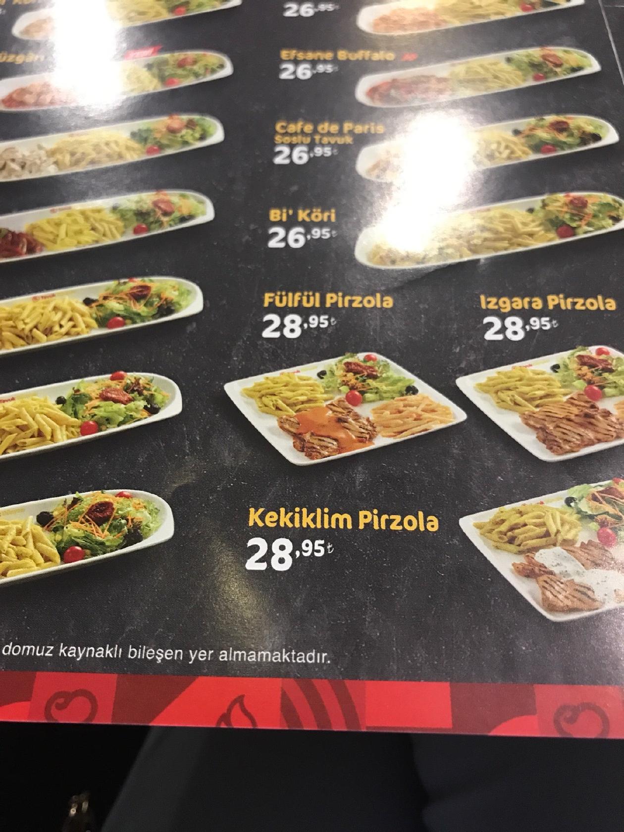 Menu at Tavuk Dünyası Mühürdar Kadıköy, Istanbul, Mühürdar Cd. No:41/B