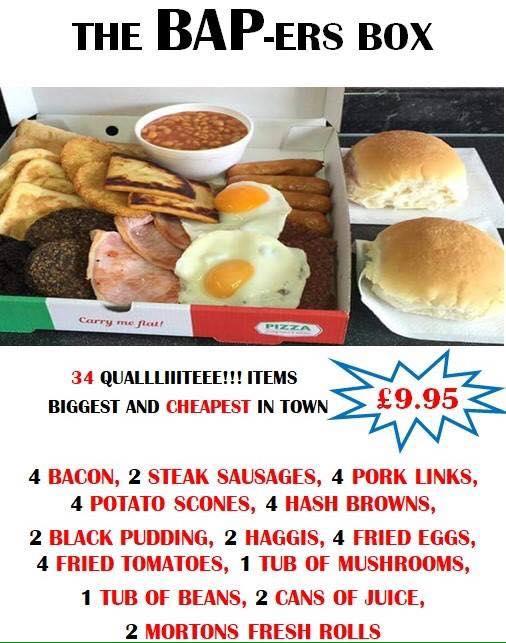 Menu at Bap Cave Cafe, Airdrie