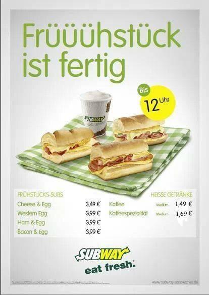 Speisekarte von Subway fast Food, Chemnitz, Thomas-Mann-Platz 1
