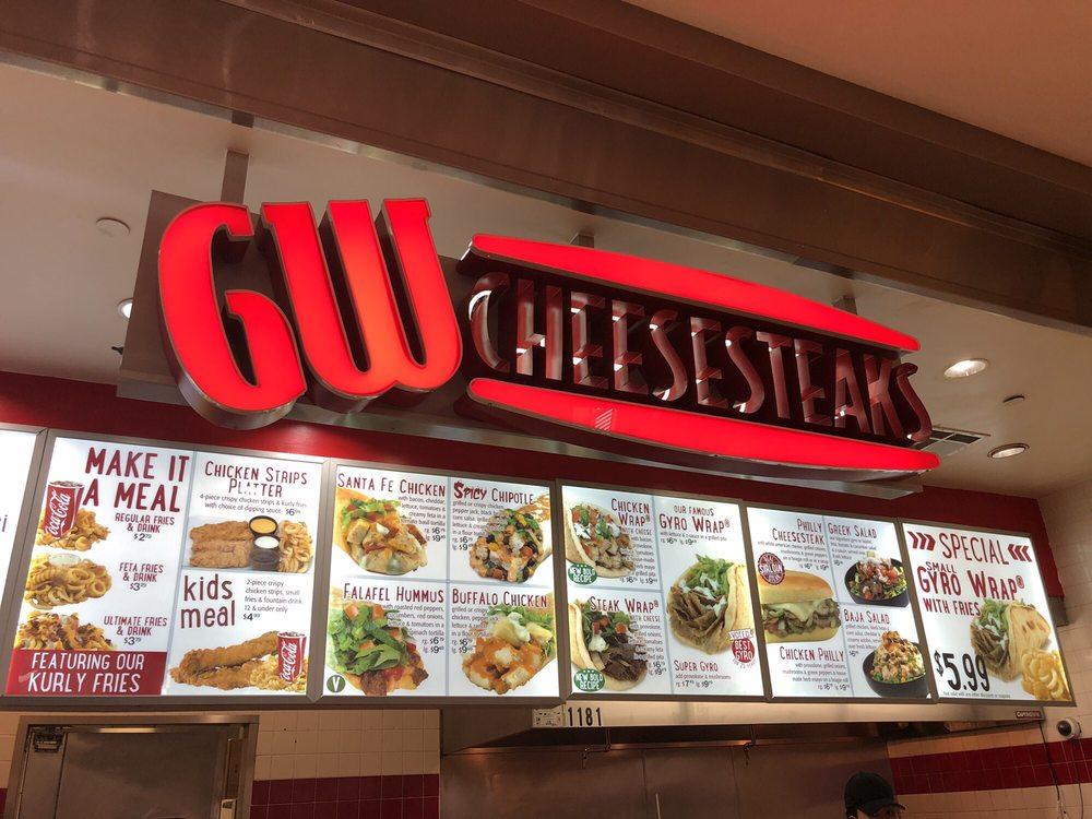 Menu at Gw Cheesesteaks restaurant, Houston