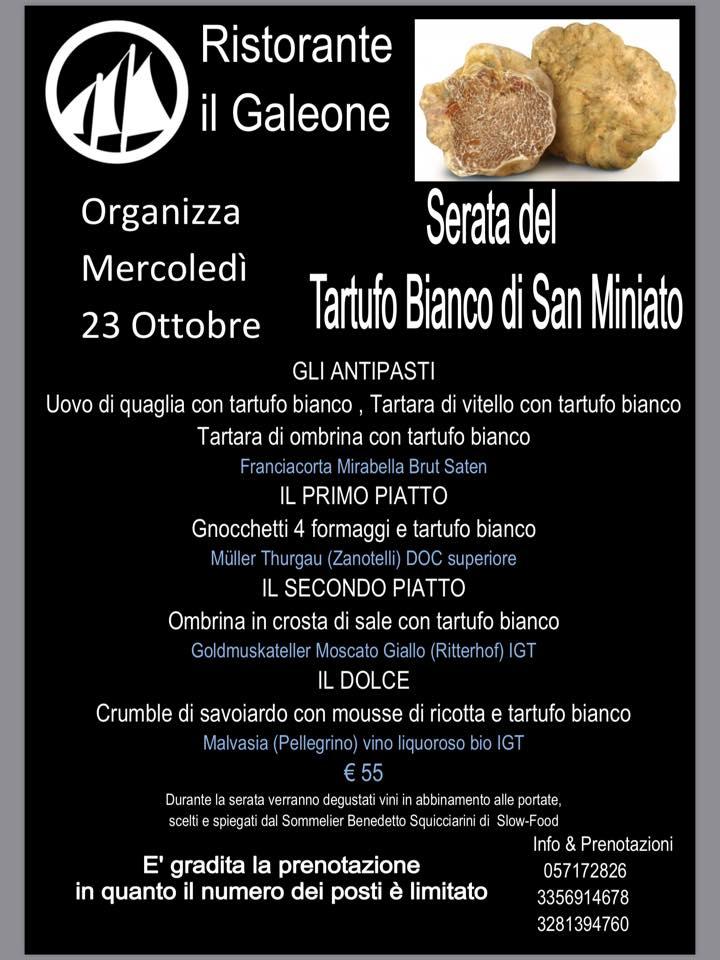 Menu da Ristorante il Galeone, Empoli