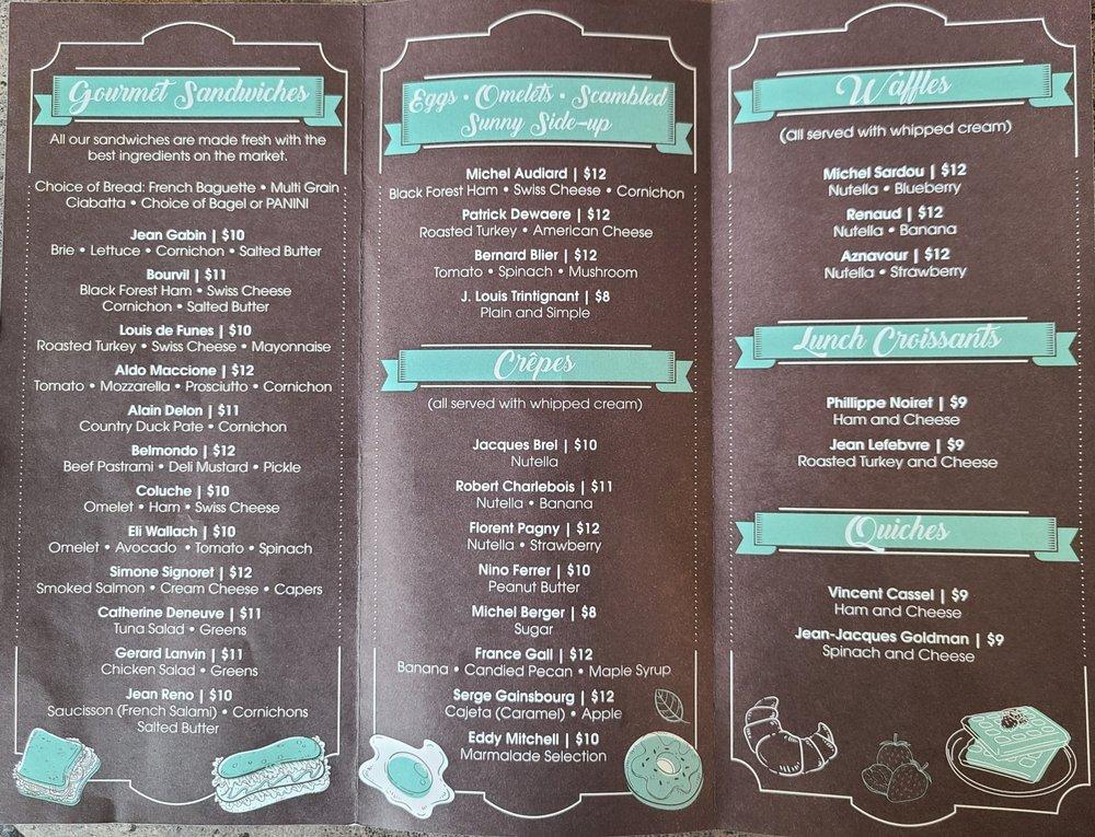 Menu at Anna's Coffee Shop desserts, Fort Lauderdale