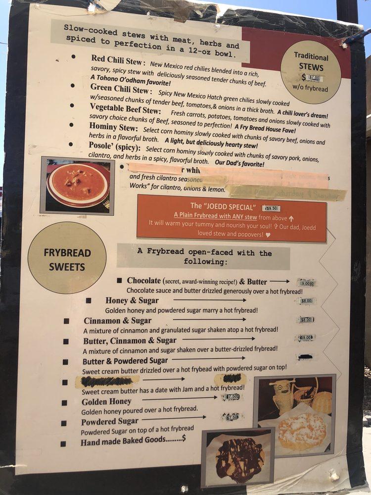 Menu at Fry Bread House restaurant, Phoenix, N 7th Ave