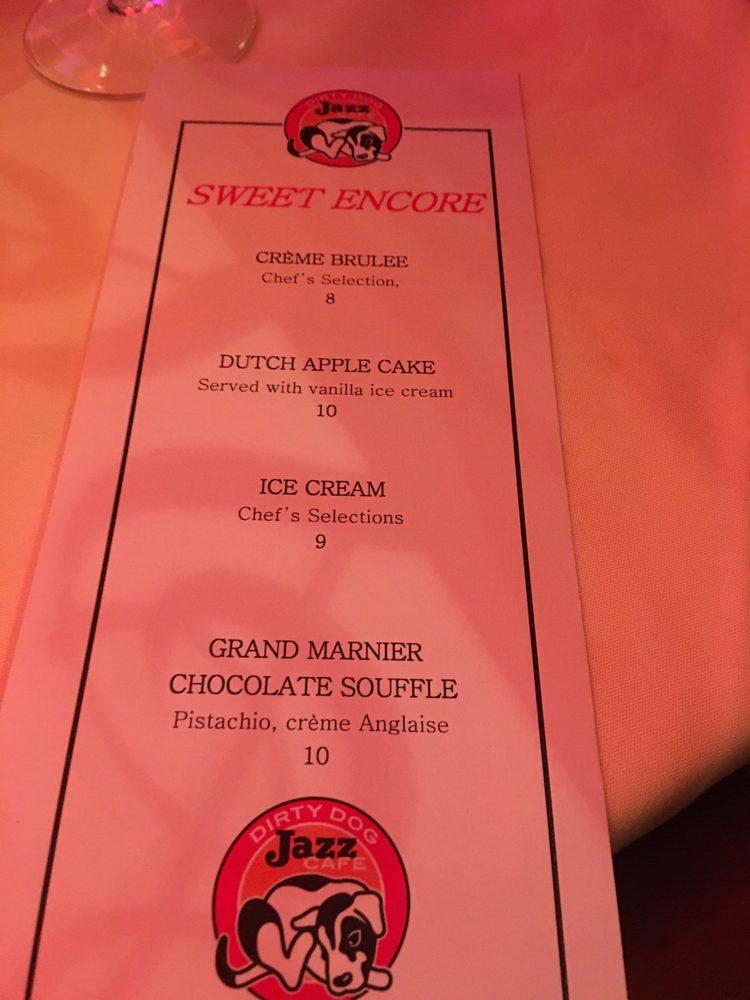 Menu at Dirty Dog Jazz Cafe, Grosse Pointe Farms