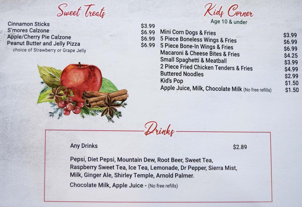 Menu at JP's Pizzeria & Grill, Calcutta