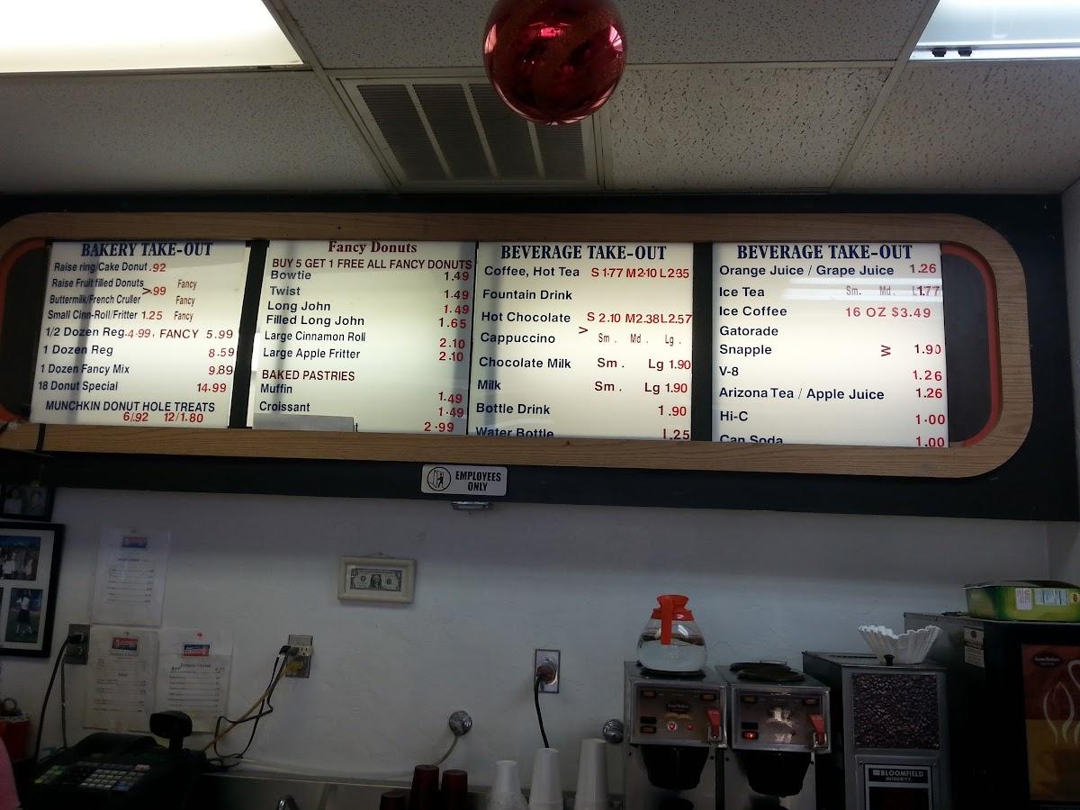 Menu at Queen Donuts and Broaster Chicken cafe, Tucson