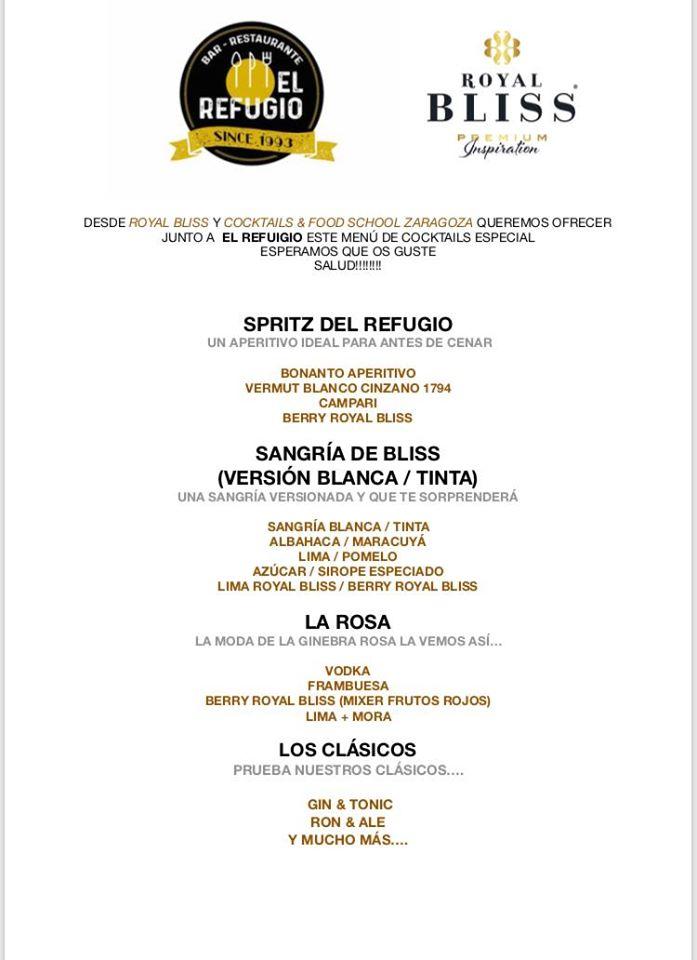 Menu at El refugio pub & bar, Viguera