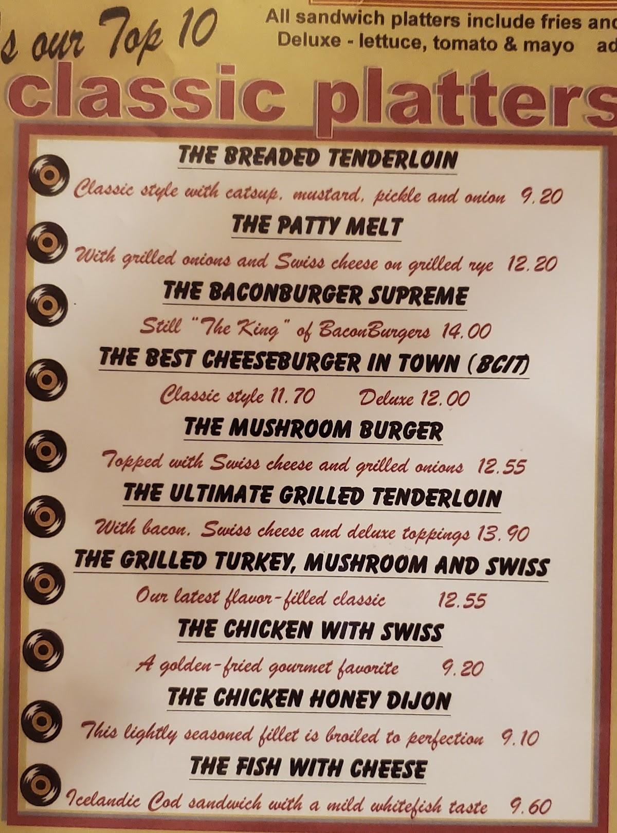 Menu at Streamliner Family Restaurant, Rochester