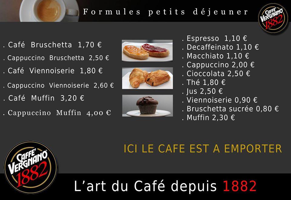 Menu at Via Italia restaurant, Grenoble