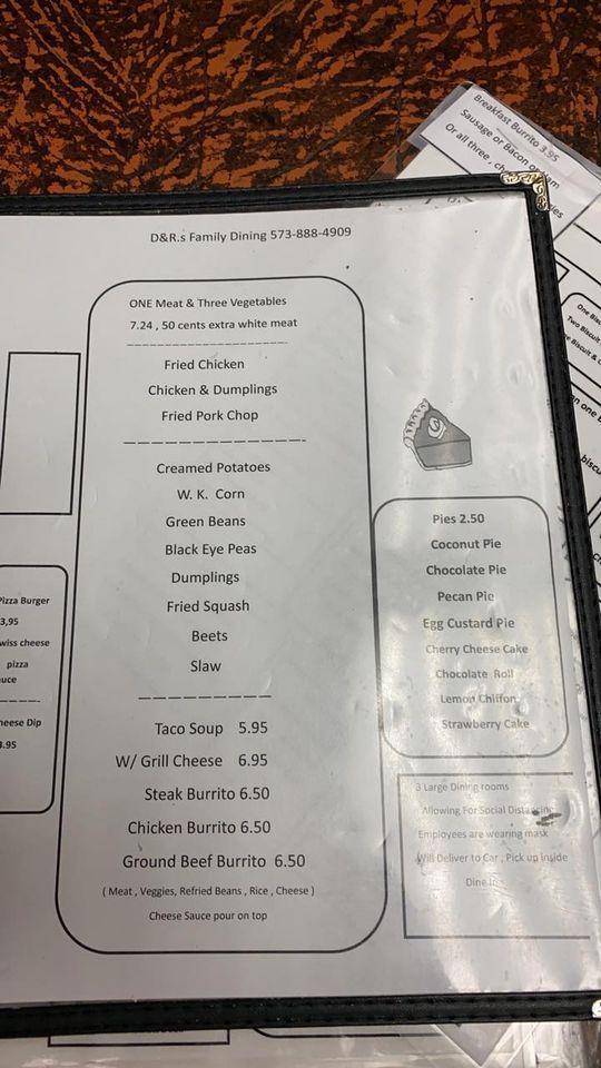 Menu at McCormick's Family Diner steakhouse, Kennett