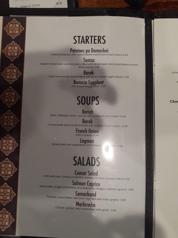 Menu at Karavan by 3 Olives pizzeria, Raleigh
