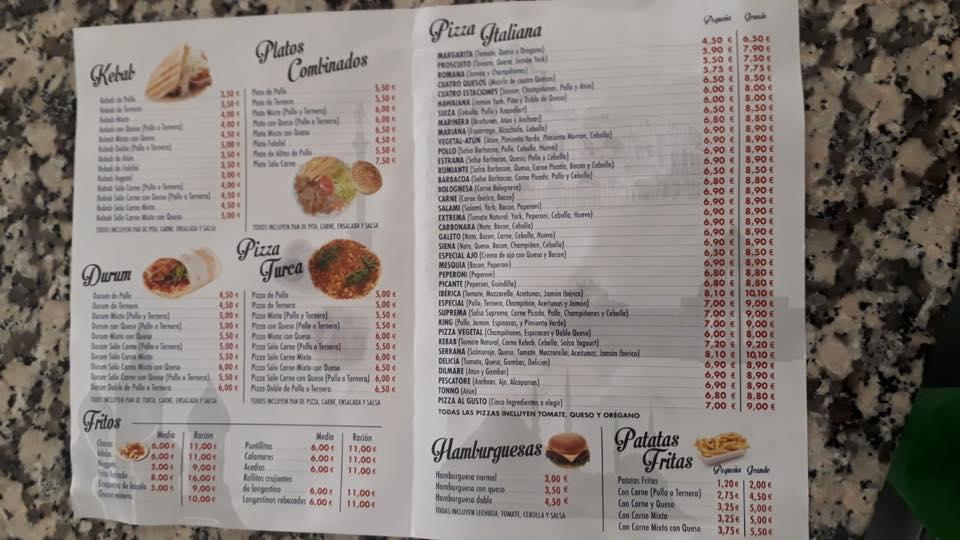 Menu at King Asia Kebab Valverde del camino restaurant, Valverde del Camino