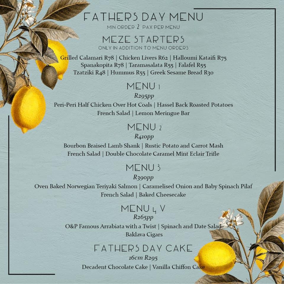 Menu at Olives & Plates restaurant, Johannesburg, WITS West Campus ...