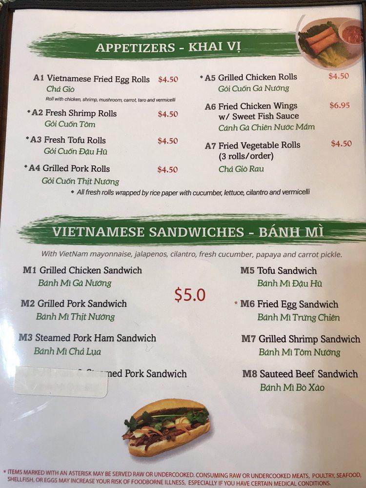 Menu at Pho 24 DBA. Hoang Toan Restaurant, Duluth