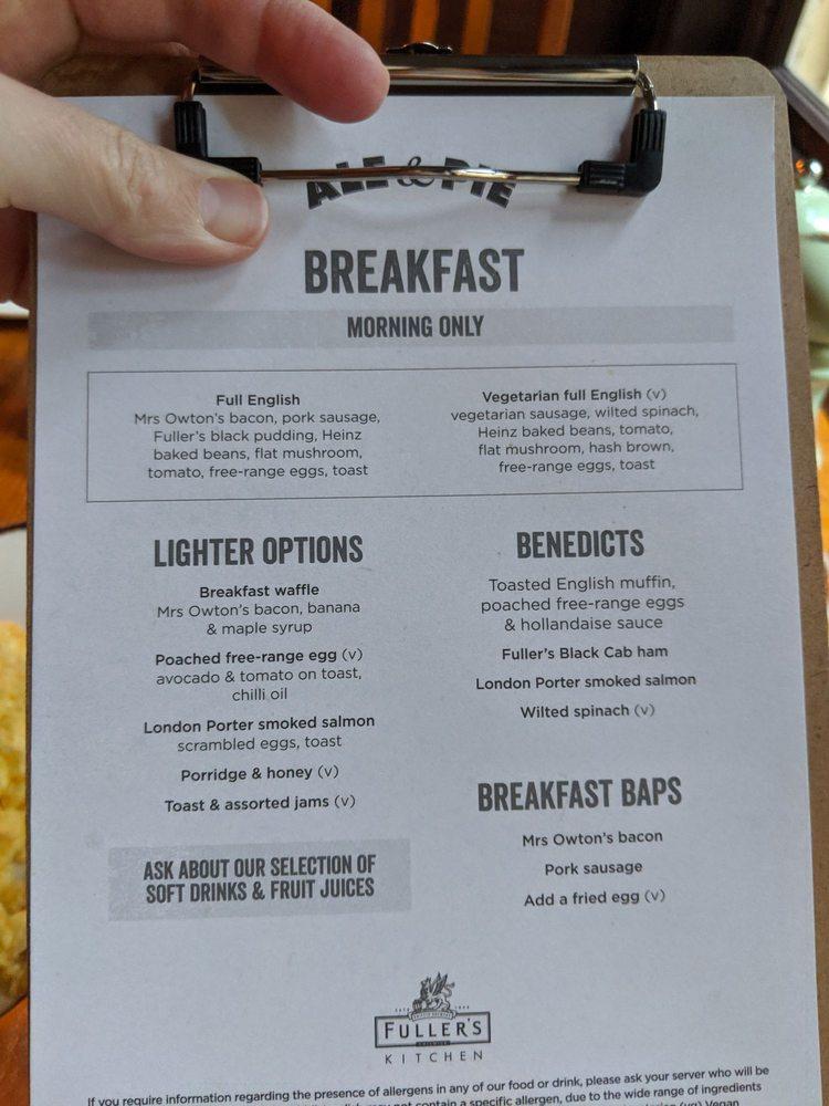 Menu at The Counting House, EC3 pub & bar, London
