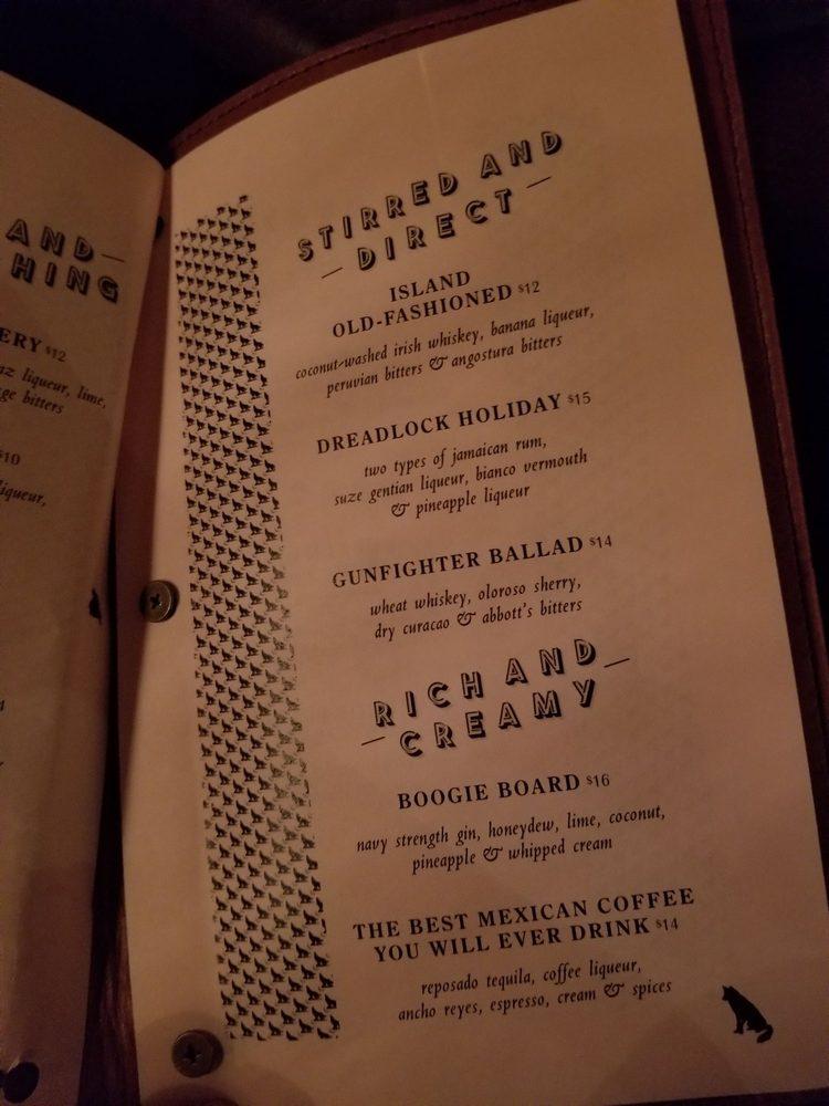 Menu at Raised by Wolves pub & bar, San Diego