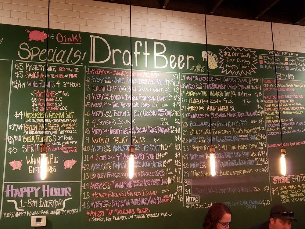 Menu at The Whining Pig Gilbert pub & bar, Gilbert