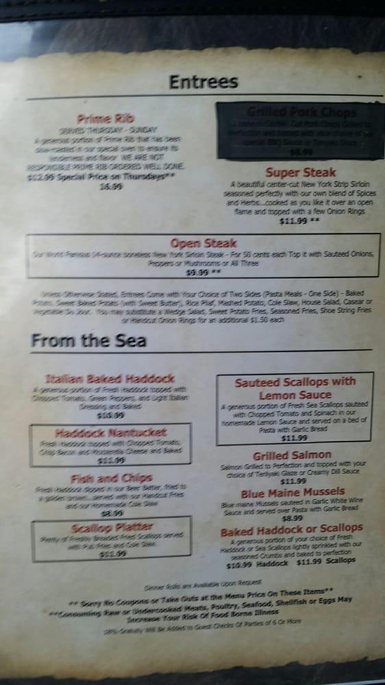 Menu at The Other Place Pub, Boylston