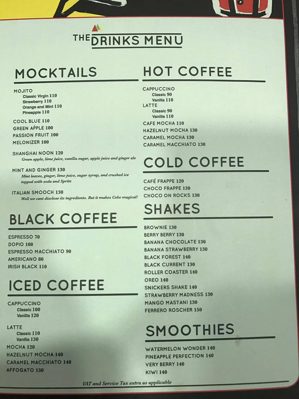 Menu at Creme Castle, Greater Noida