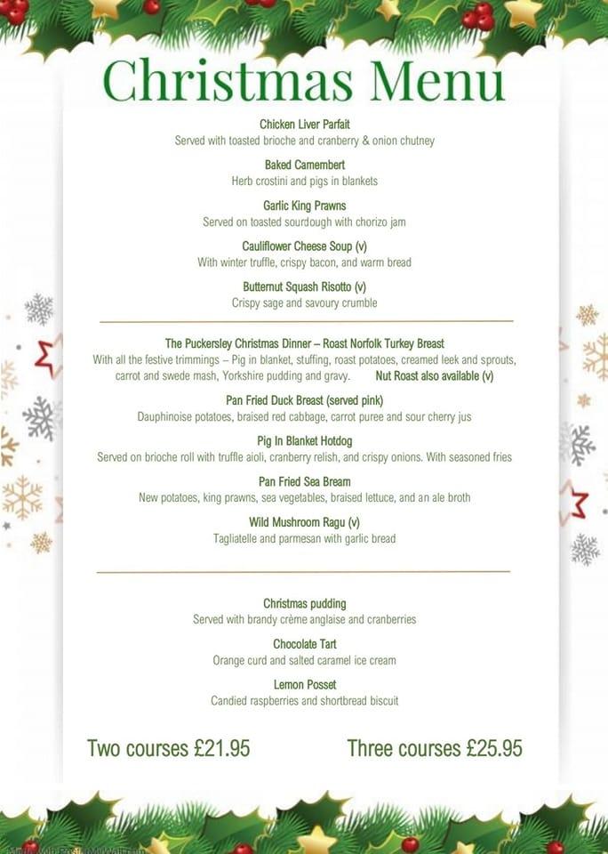 Menu at Puckersley Inn pub & bar, Oldham