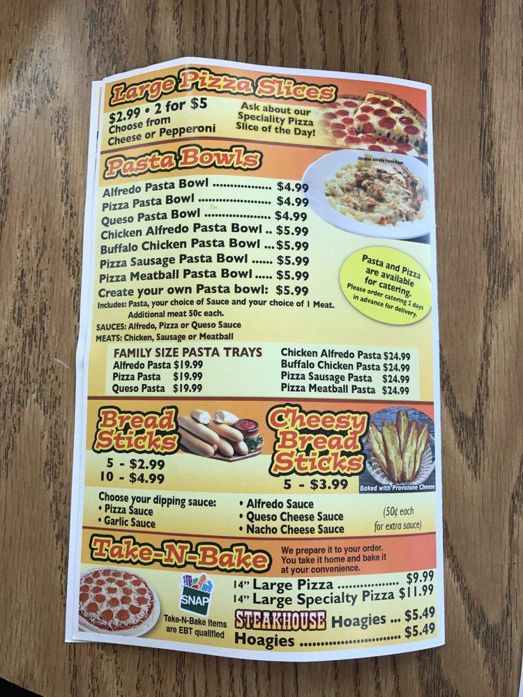 Menu at Steve's Sunoco & Máka Mia Pizza pizzeria, Saint Leon