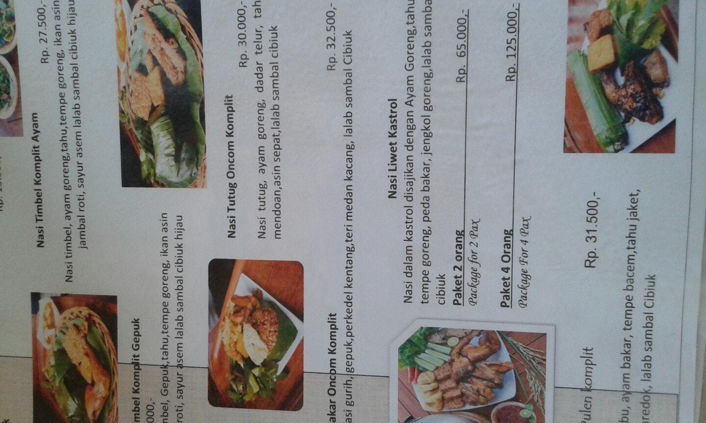 Menu at Cibiuk Traditional Resto restaurant, Telukjambe