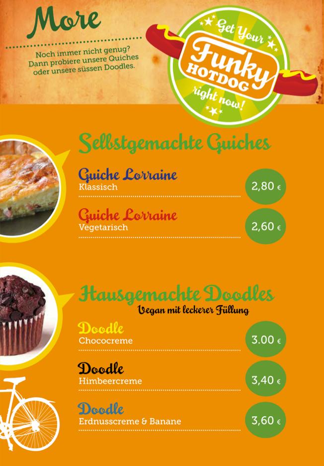 Menu at Funky Hot Dog restaurant, Hamburg