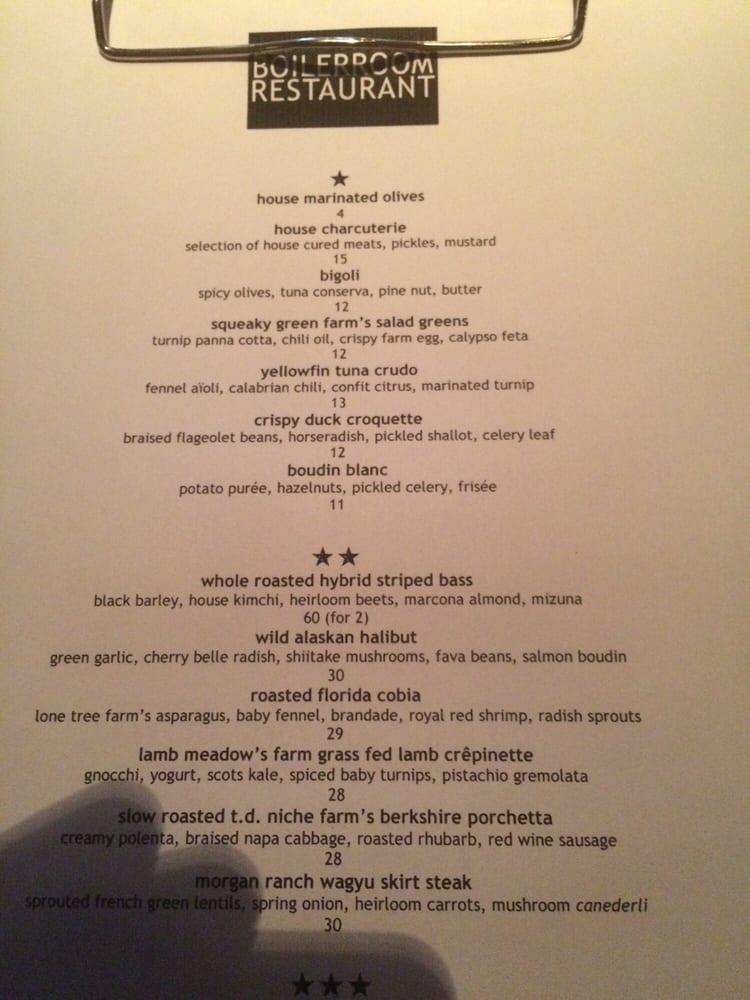 Menu at The Boiler Room pub & bar, Omaha