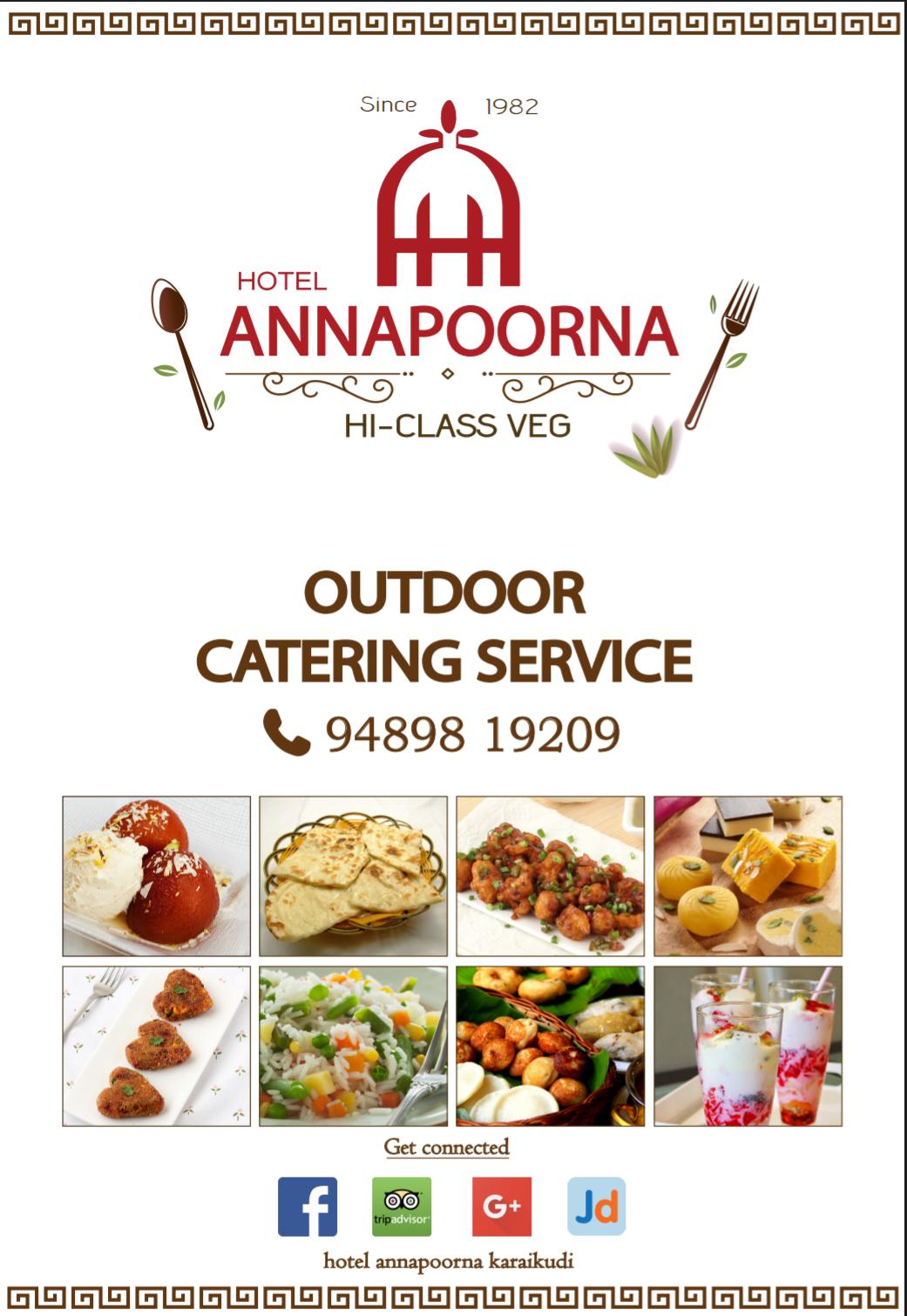 Menu at Hotel Annapoorna, Karaikudi, 45