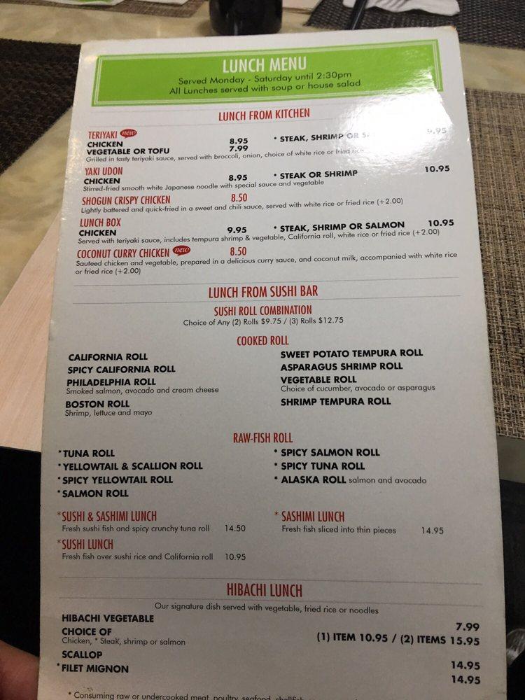 Menu at Taku Steak House restaurant, Columbus