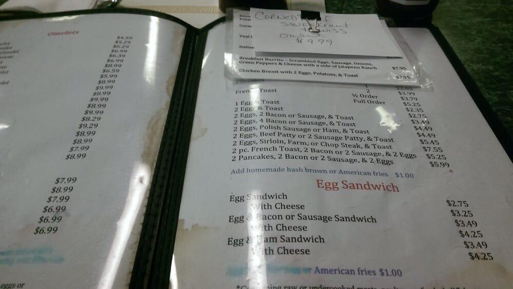 Menu at Two Brothers restaurant, Milwaukee