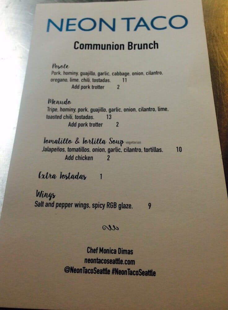 Menu at Nacho Borracho pub & bar, Seattle