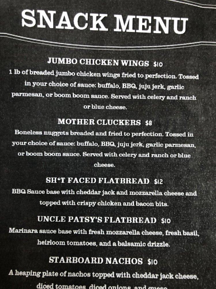 Menu at Sea-Craft Waterfront Tiki pub & bar, North Fort Myers
