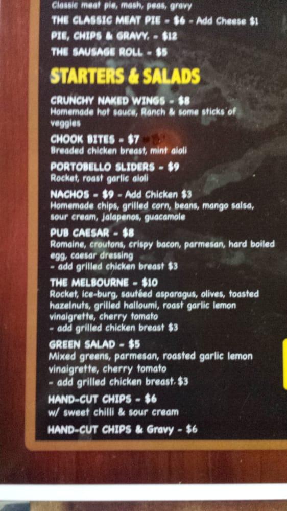 Menu at Kangaroo & Kiwi pub & bar, Seattle