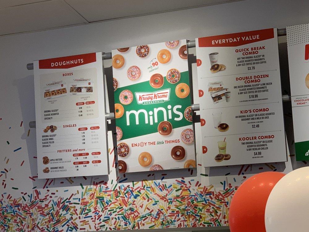 Menu at Krispy Kreme restaurant, Glendale, W Bell Rd